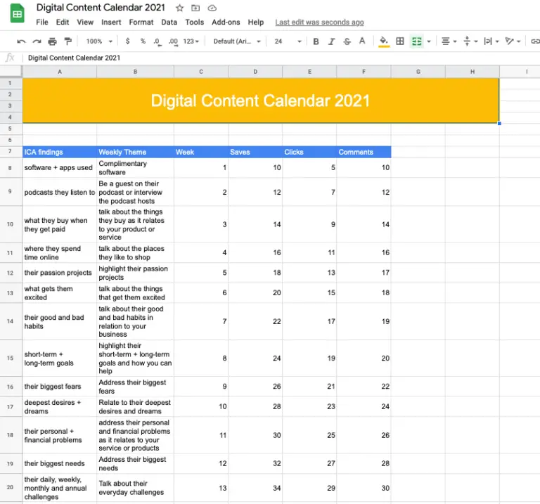 How to Make a Content Calendar Using Google Sheets [Step by Step]