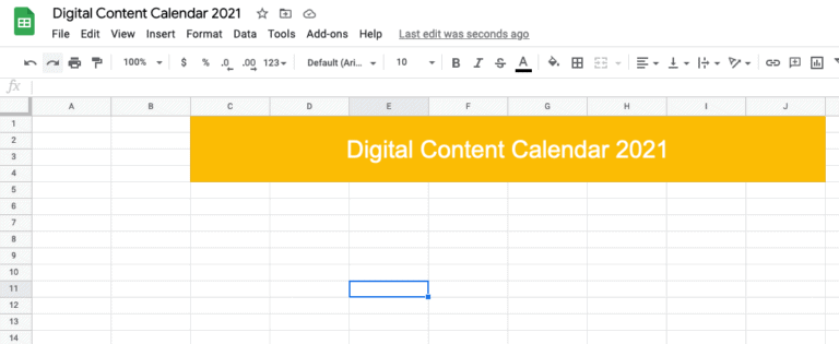 How to Make a Content Calendar Using Google Sheets [Step by Step]
